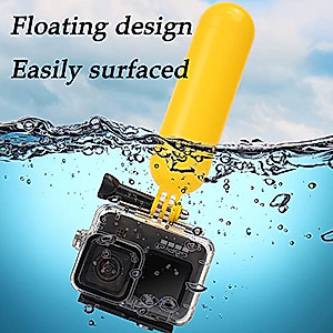 ZLMC 60M Waterproof Case for GoPro Hero 11 10 9 Black, Protective Underwater Dive Housing Shell + Holding Selfie Stick Floating Stick for Go Pro Hero 11 Hero10 Hero9 Action Camera