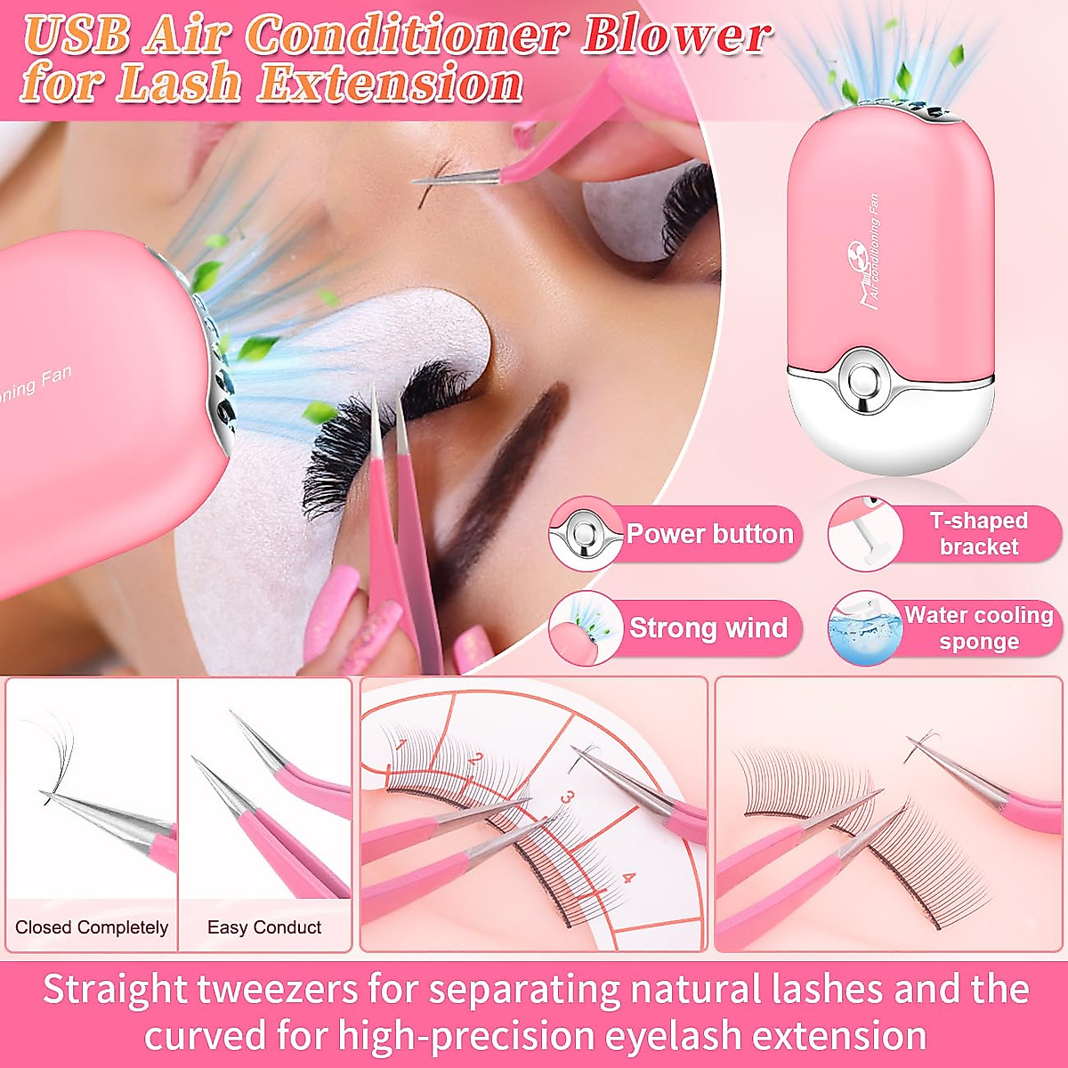 Guifizeiom Lash Extension Kit for Beginners Eyelash Extension Practice with Everything Lash Mannequin Head, Lash Mapping Chart,Training Manual