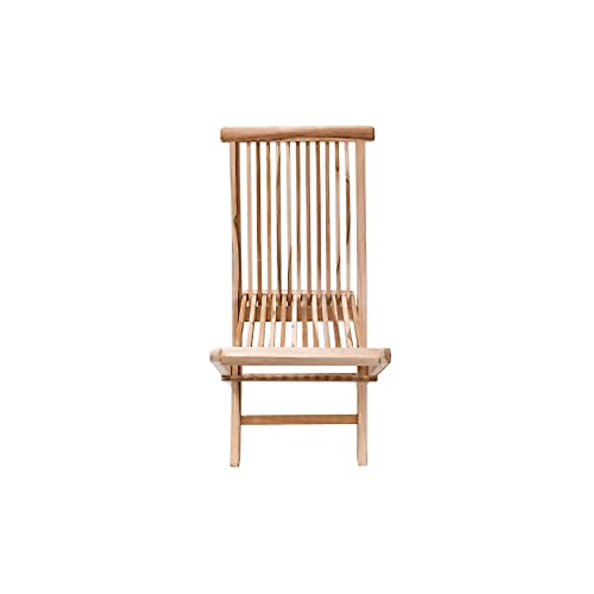 Nordic Style Folding Chair for Indoor and Outdoor Use - Patio, Balcony, Dining (Natural Finish, Beige)