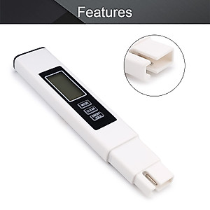 Othmro 1Pcs TDS and EC Tester Handheld Tester 1-9990PPM 1 Resolution Plastic Titanium Alloy Digital Water Tester Accuracy ± 2% for Aquariums Swimming Pools Water Filters White