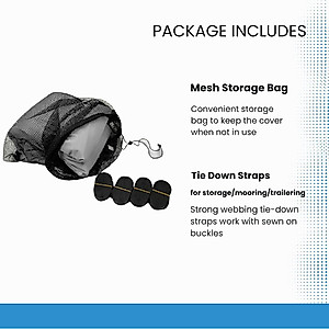 EliteShield Trailerable Inflatable Boat Cover, Heavy Duty UV Resistant Waterproof for Inflatable and Rib Rigid Inflatable Boat, Dinghy Boat Storage Fits up to 11.5ft Long