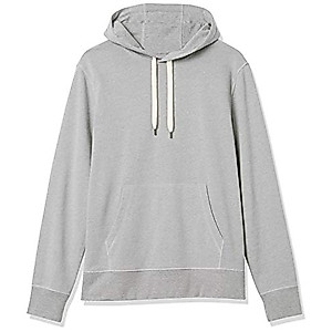 Amazon Essentials Men's Lightweight French Terry Hooded Sweatshirt, Light Grey Heather, Medium