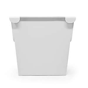 plastific Over Cabinet Kitchen Storage Organizer Holder or Basket - Hang Over Cabinet Doors in Kitchen/Pantry - Holds Bakeware, Cookbook, Cleaning Supplies (White, 13 x 25 x 26)…