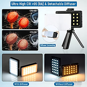 VILTROX LED On Camera Video Light, Video Conference Lighting Kit with Mini Tripod, Pocket Photo Light Bi-Color 2500-8500K Panel Lights Photography Lighting for Video Recording Photoshoot Zoom Lighting