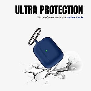 New AirPods Pro 2nd Generation Case Cover 2022, Silicone Protective Case for Apple Airpods with Keychain, Shockproof 2nd Generation Airpods Pro Case, Cute Airpod Charging Case Front LED Visible