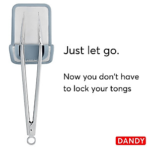 DANDY SpoonBest™ Silicone Spoon Rest for Stove Top – Cooking Utensil Rest – Spoon Holder for Stove Top – Nonstick Sturdy Silicone Spoon Rest for Kitchen Counter, BBQ grill (Gray)