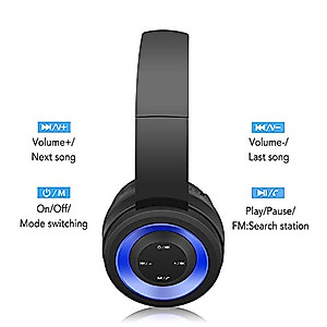 TR905 Wireless Headphones Noise Cancelling BT Headband Sport Game Headset Foldable Stereo Earphones with Mic for Phone Pc Laptop