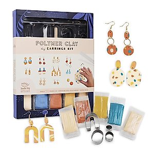 DOODLE HOG Polymer Clay Earring Making Kit, Gift for Teens and Adults, Make 12 Earrings, Jewelry Making Supplies for Kids and Adults - Arts and Crafts for Kids Ages 12+ Girls