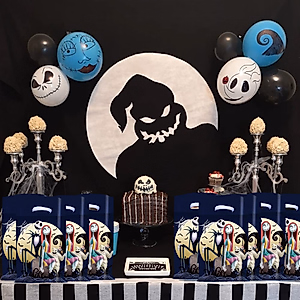 Nuwontun 100PCS Nightmare Gift Bags-Christmas Eve Party Bags Goodie Bags for Jack and Sally Party Decorations Halloween Party Favor Supplies