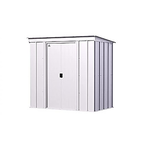 Arrow Classic Steel Storage Shed, 6x4, Flute Grey