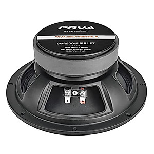 PRV AUDIO 8 Inch Midrange Speaker 8MR500-4 Bullet, 500 Watts Program Power, 4 Ohm, 1.5 in Voice Coil Bullet Speakers for Car Audio Door Louspeaker (Single)