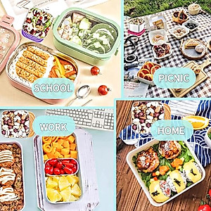 SEUOX 6Pack 6oz Stainless Steel Snack Containers for Kids, Easy Open Leak Proof Metal Toddler Snack Containers with Silicone Lids, Stackable Metal Toddler Lunch Box for Daycare, School and Travel