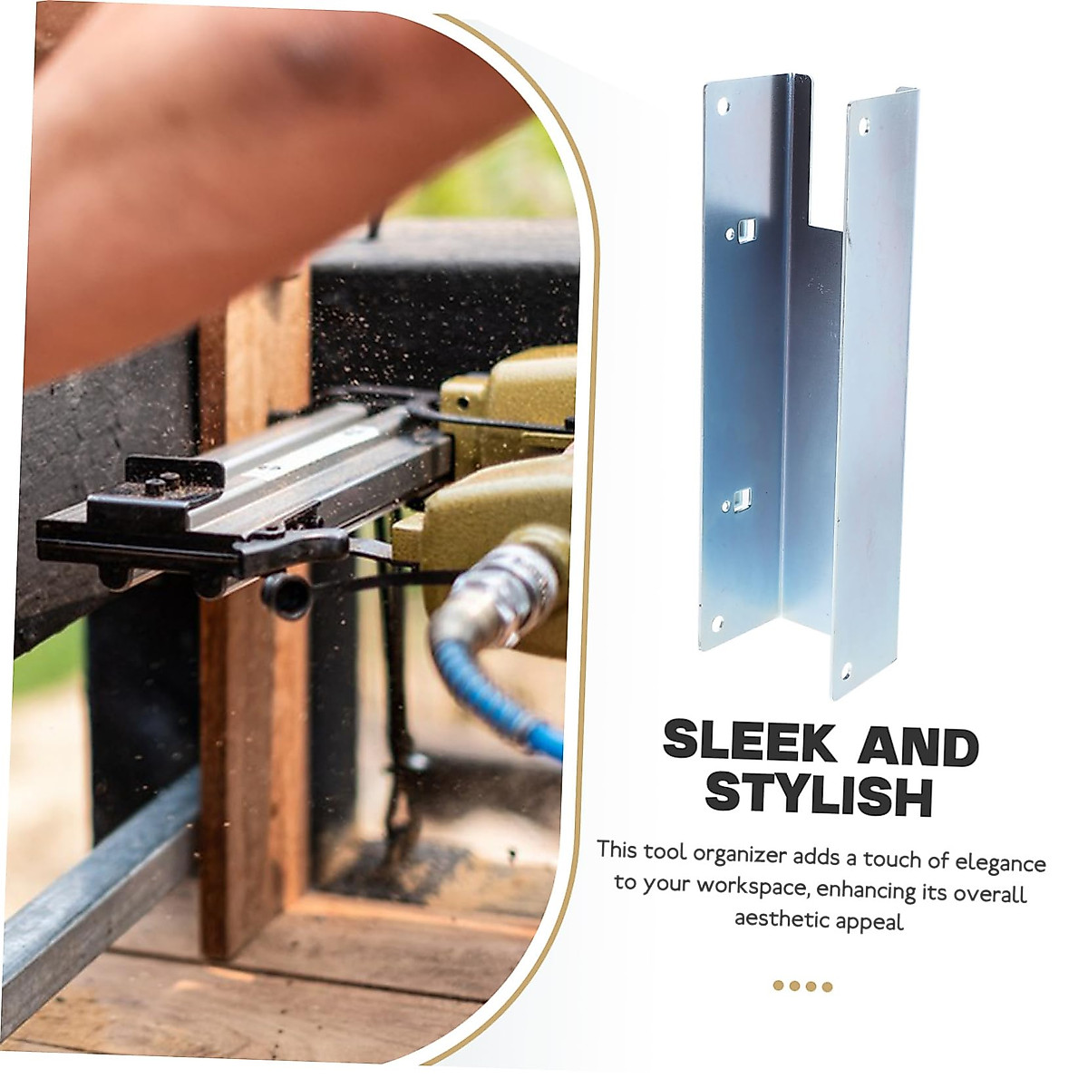 CIYODO Power Tool Organizer Garage Hanger Cordless Drill Holder Garage Tool Organizer Tool Holders for Wall Cordless Drill Hanger Pegboard Hanger for Garage Tools Stainless Steel Silver