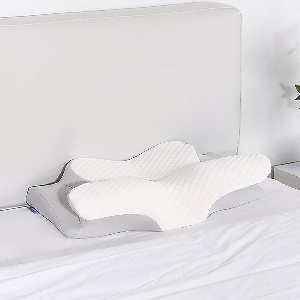 Teemour Neck Support Pillow for Side Back Stomach Sleepers Cooling Pillow with Pillowcase