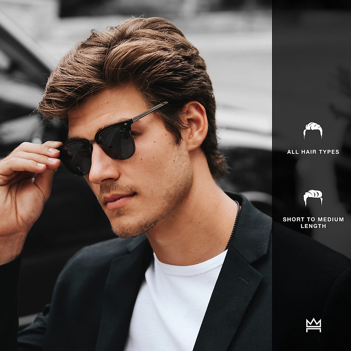 Hair Craft Co. Clay Pomade 2oz - Shine-Free Matte Finish - Medium Hold/Natural Look –Clay Base [Super Dense], Stylist Approved – Ideal for Textured, Thickened & Modern Styles – Unscented