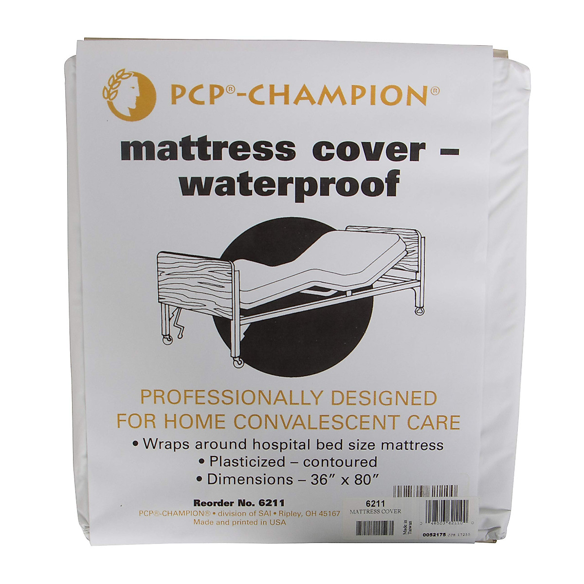 PCP Waterproof Slip-On Mattress Cover (36" X 80"), Slip-On Style (Pack of 2)