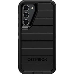 OtterBox Galaxy S23+ (Only) - Defender Series Case - Black, Rugged & Durable - with Port Protection - Case Only - Microbial Defense Protection - Non-Retail Packaging