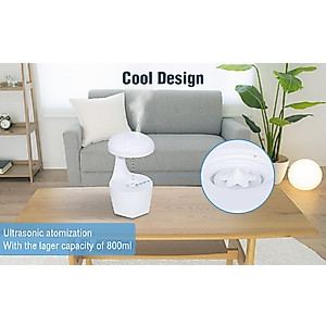 RooXchowla Humidifiers for Bedroom, Anti Gravity Humidifier, Water Drop Humidifier with Night Light,Rain Cloud Humidifierhigh-capacity Silent humidifier for Bedroom/Baby Nursery/Bathroom/Living Room.