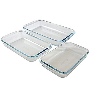 Sunbeam Everyday Casseroles 3-Piece Glass Bakeware Set