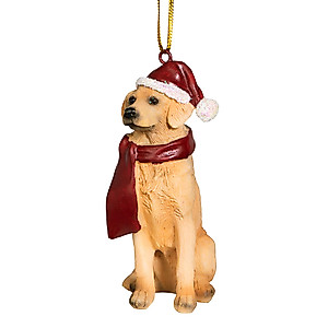 Design Toscano Christmas Xmas Golden Retriever Holiday Dog Ornaments