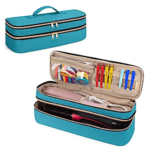 Fasrom Double Layer Travel Case Compatible with REVLON One Step Blow Hair Dryer Brush Volumizer Original 1.0, Plus 2.0 and Styler, Teal (Bag Only, Patent Design)