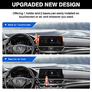 Autorder Car Phone Holder for Honda Accord 2018-2021 2022 Accessories Air Vent Screen Fixed Clip Cell Phone Mount Hands-Free 360 Degree Rotation