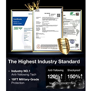 TORRAS Diamond Clear Designed for iPhone 14 Case [Never Yellowing] [Military Grade Anti-Drop] Hard PC Back Flexible Bumper Shockproof Protective Slim Phone Cover 6.1 inch, Clear