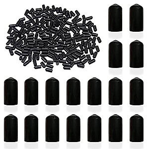 RYKOMO 200 PCS Pourers Dust Covers Black Pourer Cap Rubber Caps Olive Oil Liquor Bottle Pour Spout Cover Pour Dispenser Spout Dust Covers