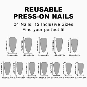 Fall Press on Nails Medium Almond SWEKKE Fake Nails Brown Gradient Full Cover Leaves False Nails with Designs Glitter Glossy Glue on Nails Manicure Artificial Acrylic Nails for Women Girls 24Pcs