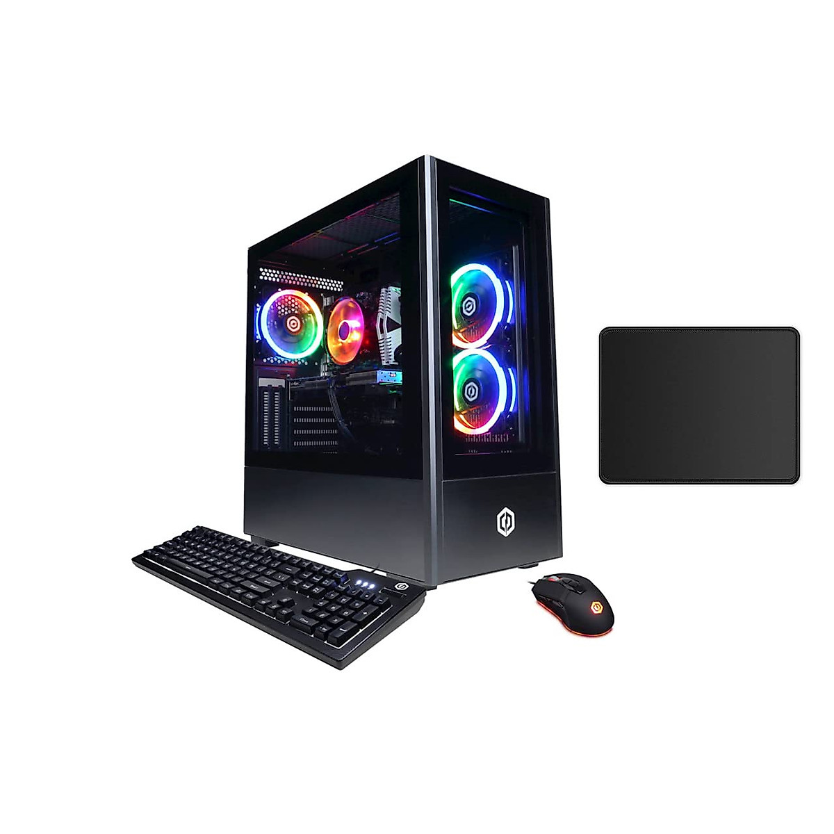 CyberpowerPC Gamer Xtreme Gaming Desktop Computer | Intel Core i7-11700F | RTX 3060 Ti | 16GB DDR4 | 500GB SSD+1TB HDD | Include Mouse and Keyboard | Win11 | with Mouse Pad Bundle