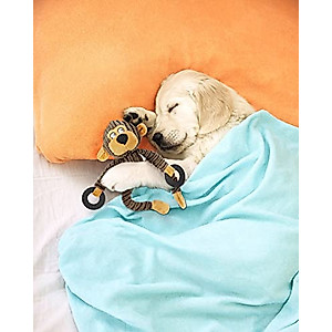 HGB Squeaky Puppy Toys, Plush Puppy Chew Toys for Teething, Dog Toys for Small Dogs, Small Dog Toys for Small Breed, Cute Monkey Interactive Dog Toys for Pet Training and Entertaining