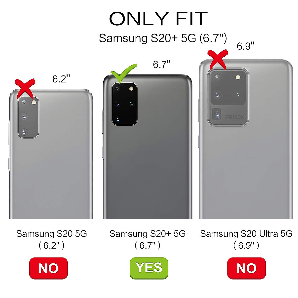 GUAGUA Galaxy S20 Plus Case Samsung S20 Plus Case Glitter Bling Crystal Clear 3 in 1 Hybrid Hard PC Soft TPU Bumper Cover Shockproof Protective Case for Samsung Galaxy S20 Plus 6.7-inch Transparent