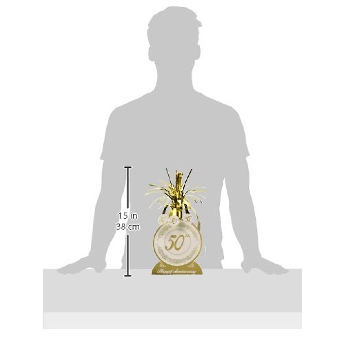 50th Anniversary Centerpiece Party Accessory (1 count) (1/Pkg)