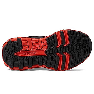 Saucony Wind Alternative Closure Sneaker, NEON/Black/RED, 2 US Unisex Big Kid