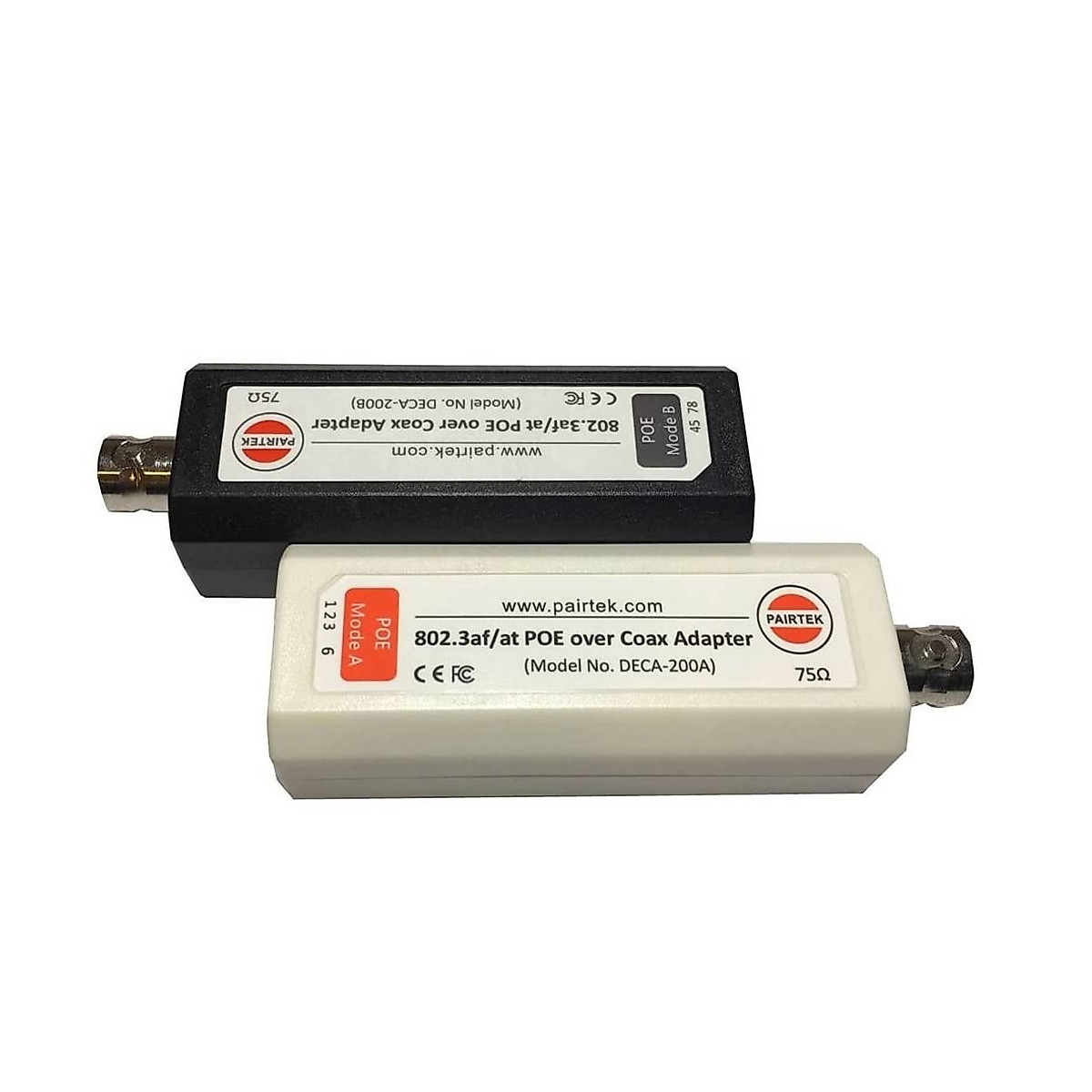 POE Ethernet-Over-Coax Adapter Kit (DECA-200) - Twin Pack - by Dualcomm/PAIRTEK