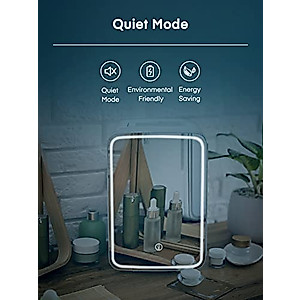 FOHERE Skincare Mini Fridge for Bedroom 10 Liter/11 Can, Portable Mini Fridge for Food, Beverage, Cosmetics, Snacks, Cooler and Warmer Function, AC/DC Small Refrigerator with Mirror, White