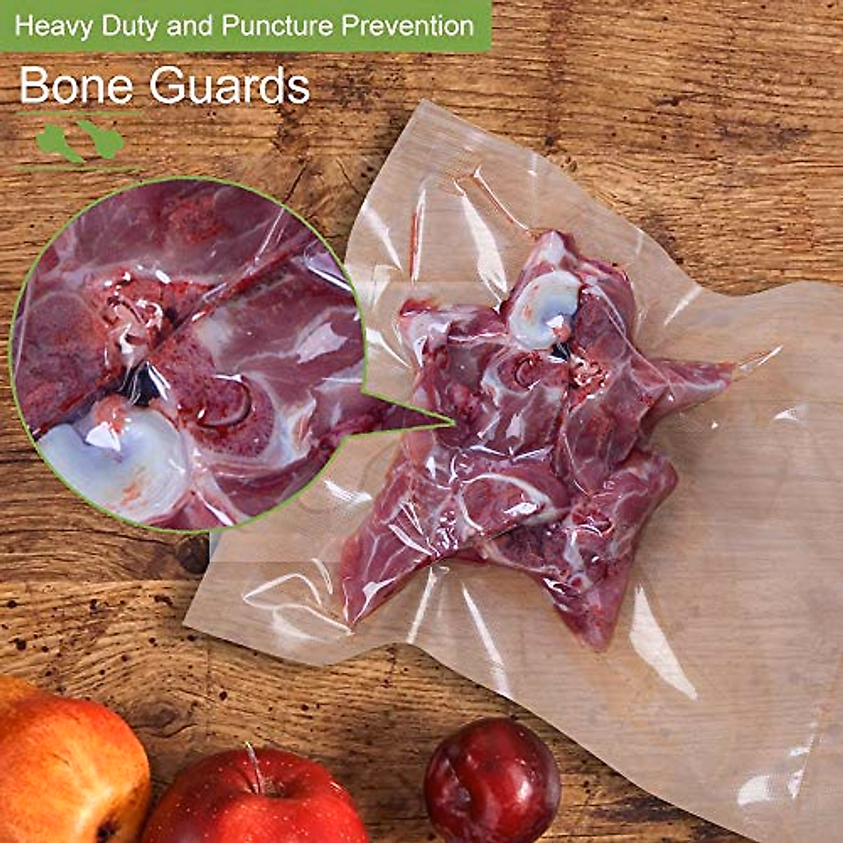 MakMeFre 2 Pack 11x50 Vacuum Sealer Bags Rolls for Food ,Commercial Grade, BPA Free,Puncture Prevention,Great for Sous Vide Cooking