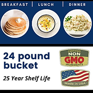 Ready Supply Food Survival Food 25 Year Shelf Life Breakfast, Lunch & Dinner Emergency Food Supply (Extra Large) 2X Bigger Than Competitors | Freeze Dried Food Bucket Long Term Food Storage |