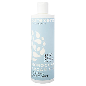 Purezero Moroccan Argan Oil Conditioner - 12 Fl Ounces - Repair Damaged Hair - Restore Strength, Shine & Softness - Zero Sulfates, Parabens, Dyes, Gluten - 100% Vegan & Cruelty Free