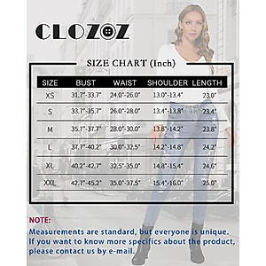 CLOZOZ Long Sleeve Shirts for Women Sexy V Neck Tops Fitted Tight T Shirts Basic Tee Black