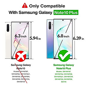 Rayboen Case for Samsung Galaxy Note 10 Plus 5G(Not for Note10), Crystal Clear Shockproof Non-Slip Protective Cover, Hard PC Back & Soft TPU Frame Slim Phone Case for Galaxy Note 10+ Plus, Clear