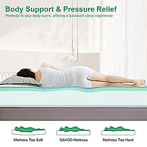 MUUEGM Twin Mattress 6 Inch Memory Foam Mattress in a Box Twin Size Cooling Gel Green Tea Infused Mattress for Back Pain Relief,for Bunk Bed,Medium Feel, CertiPUR-US Certified