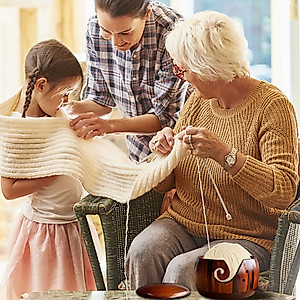 Yarn Bowl for Knitting,Yarn Bowls for Crocheting, Crochet Bowls for Yarn, Yarn Bowl with Lid and Carved Holes, Knitting Bowl 3x6 inch, Knitting Crochet Accessories