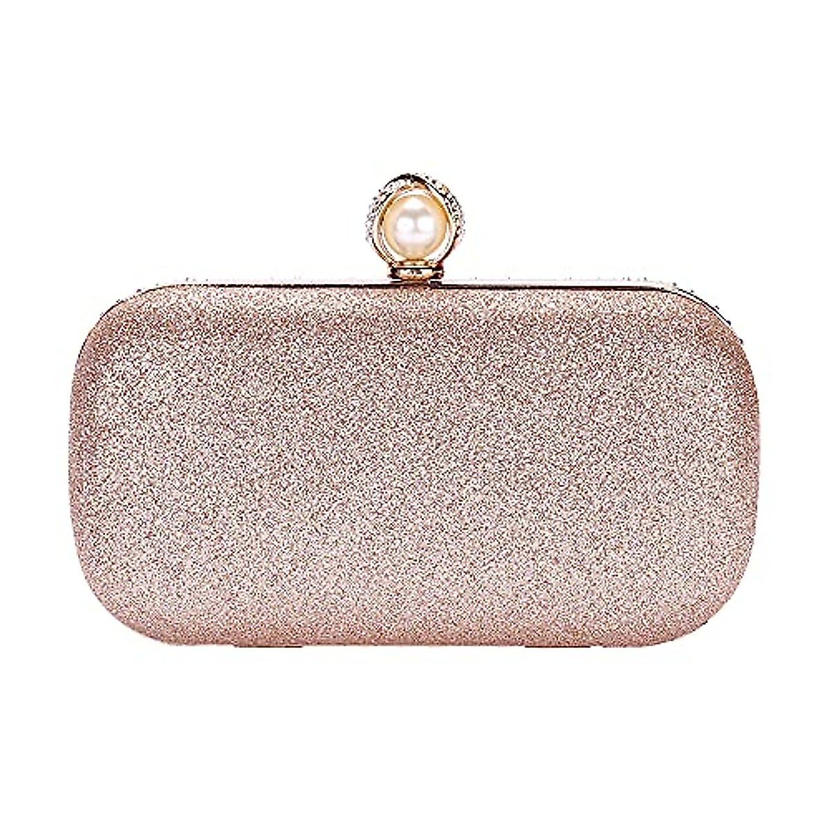 Mulian LilY M106 Glitter Clutch Purse For Women Sparkly evening bags Prom Party Handbag Rose Gold