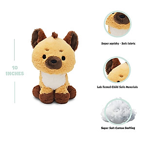 Avocatt Spotted Hyena Plushie Toy - 10 Inches Stuffed Animal Plush - Plushy and Squishy Striped Hyena with Soft Fabric and Stuffing - Cute Toy Gift for Boys and Girls