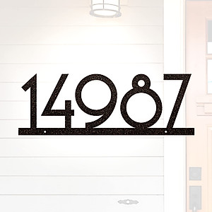 Personalized Metal House Number Sign | Custom Address Plaque | Mid Century Modern | Art Deco House Numbers | Address Numbers for House