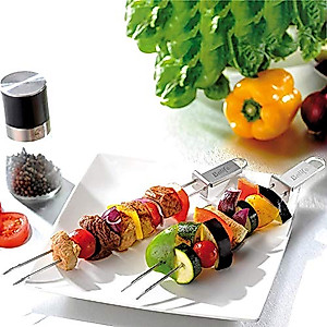 Bnlife Barbecue Skewers Stainless Steel for Grill Outings Cooking Tools，8-Pack set 13" BBQ Shish Kabob Skewer Sticks