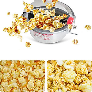Popcorn Machine, Fully Automatic Commercial Popcorn Machine, Suitable for Parties, Theaters, Gatherings (A)