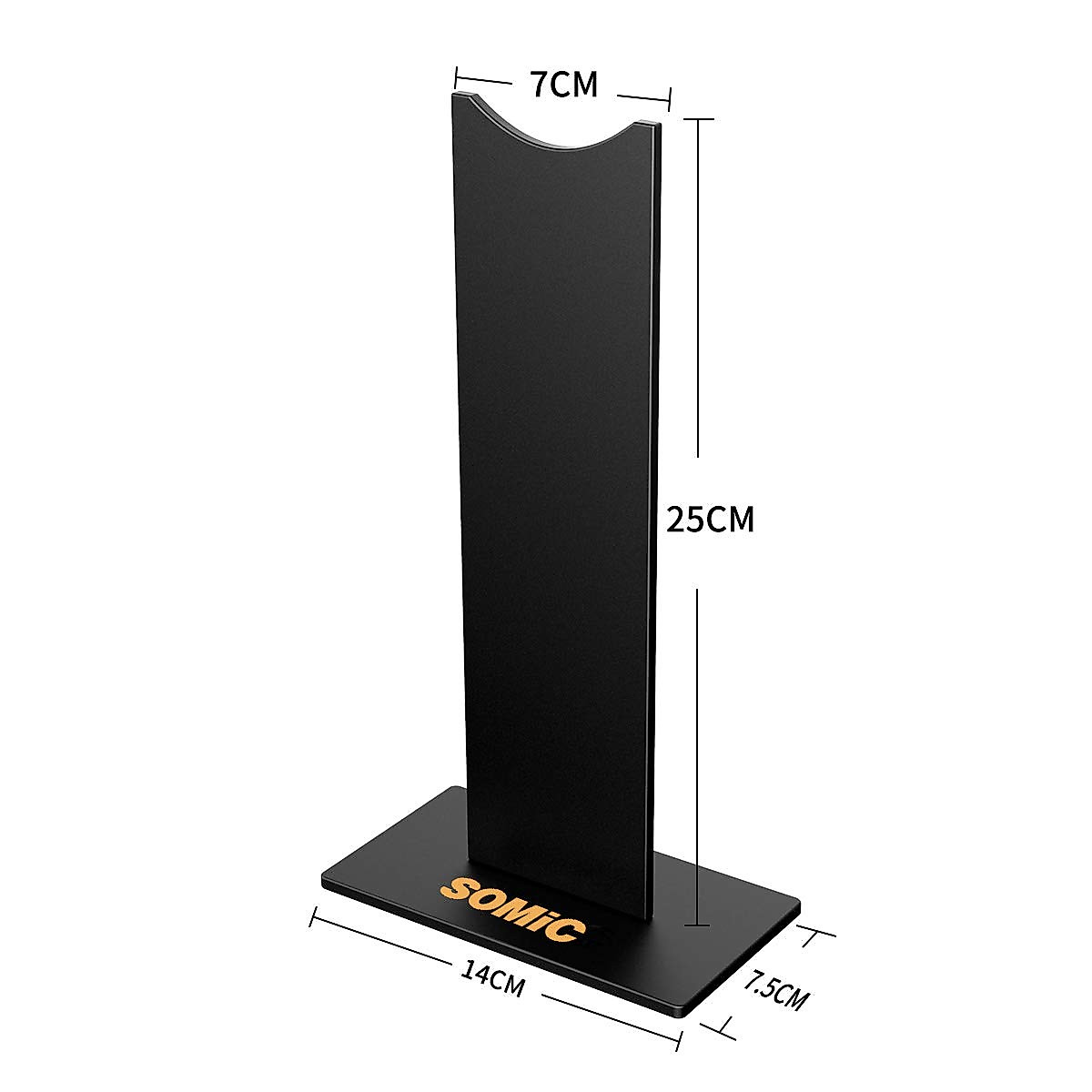 SOMIC Black Headphone Stand Gaming Headset Holder with Solid Base and Flexible Earphone Hanger with Supporting for All Headphones Size