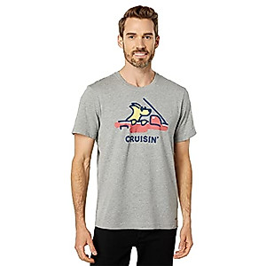 Life is Good Cruisin' Rocket Short Sleeve Crusher™ Tee Heather Gray LG